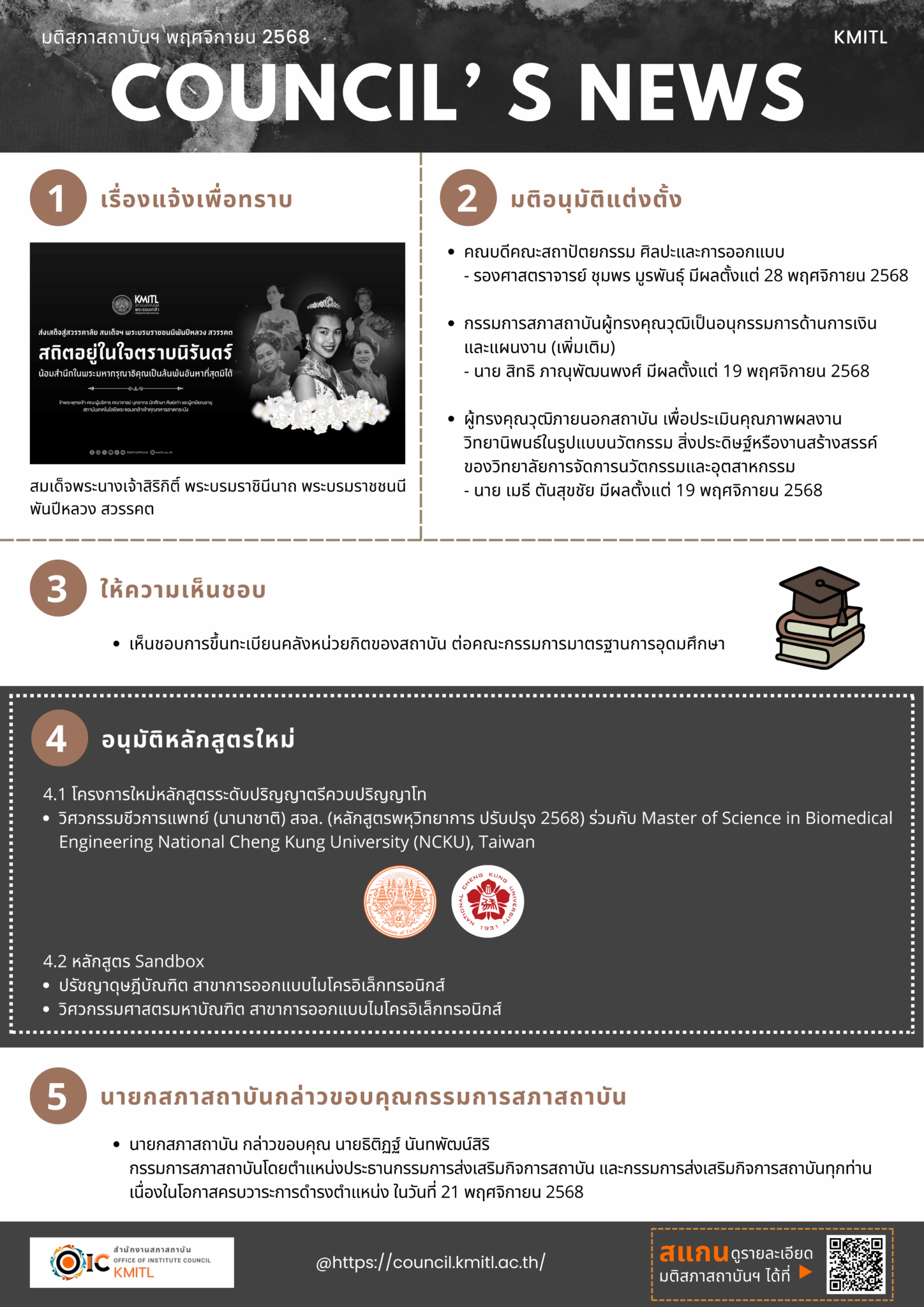 KMITL COUNCIL’s NEWs-November-2025 – Council